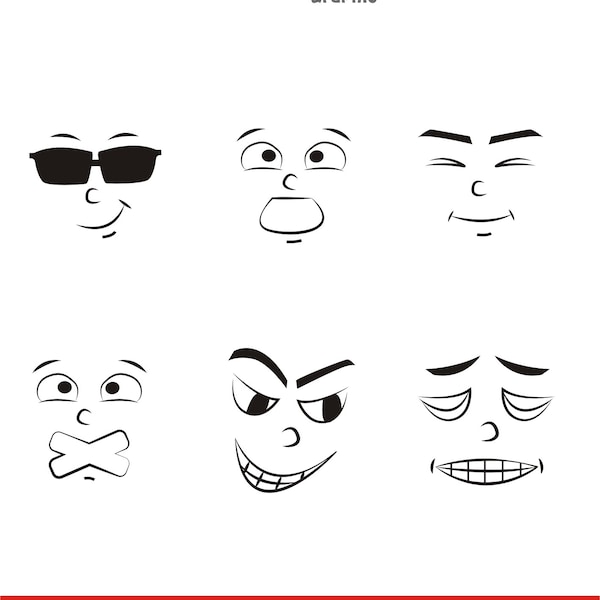 Facial Expressions Pack, Facial Expressions Shapes, Facial Expressions ...