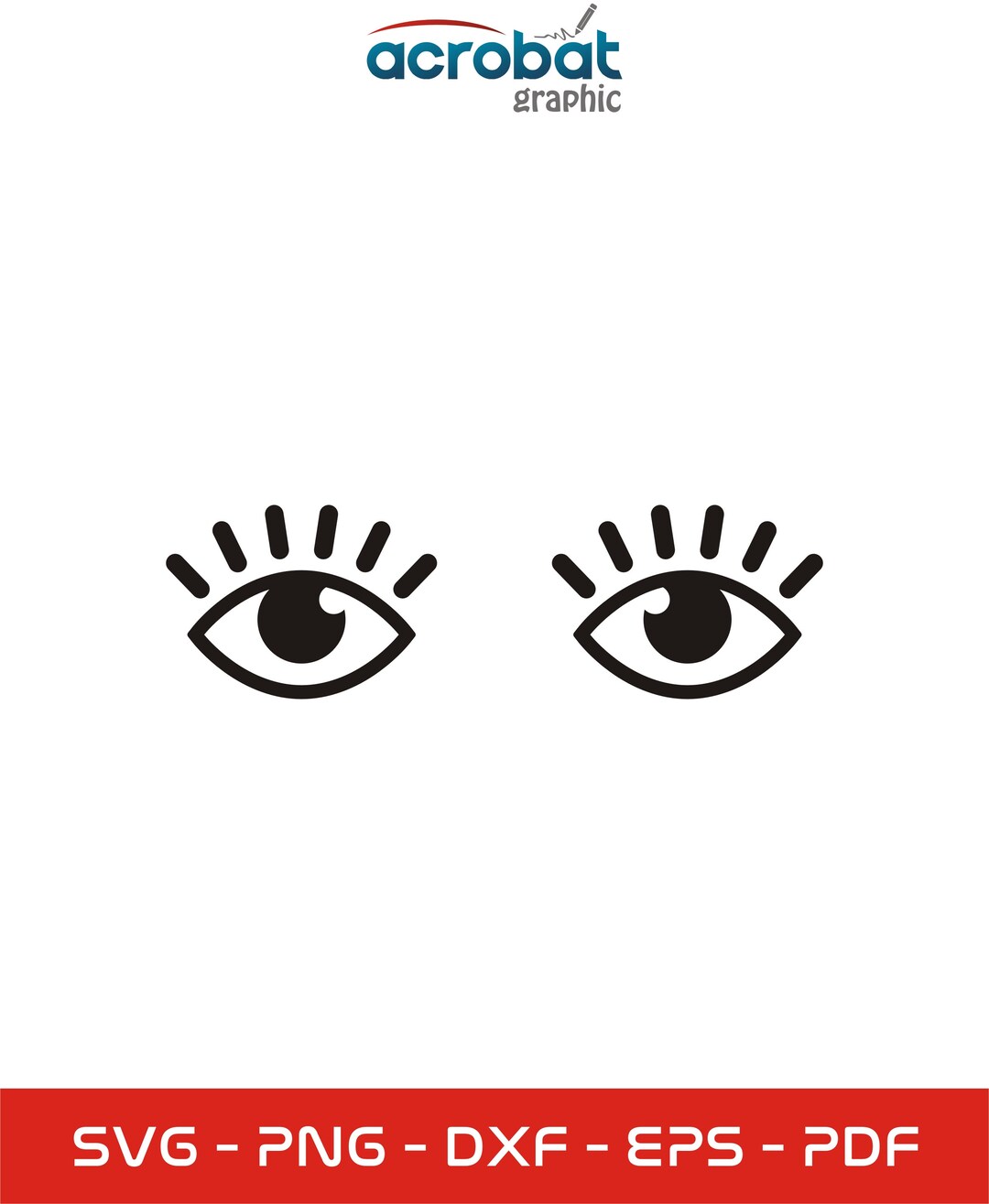 Eye Drawing, Eye Silhouette Monogram, Eye Print Laser Cut File, Eye ...