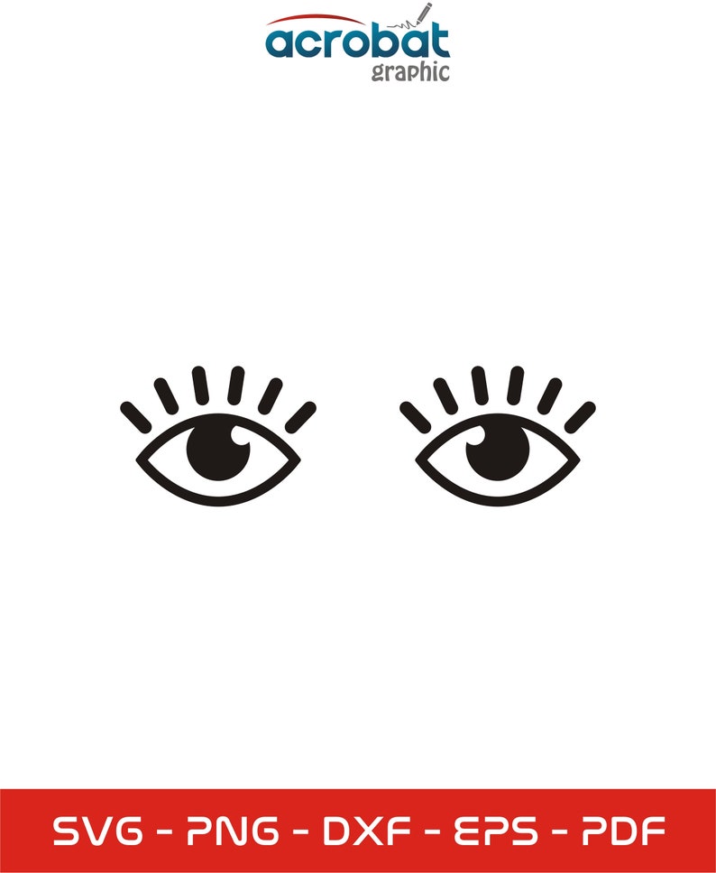 Eye Drawing, Eye Silhouette Monogram, Eye Print Laser Cut File, Eye ...