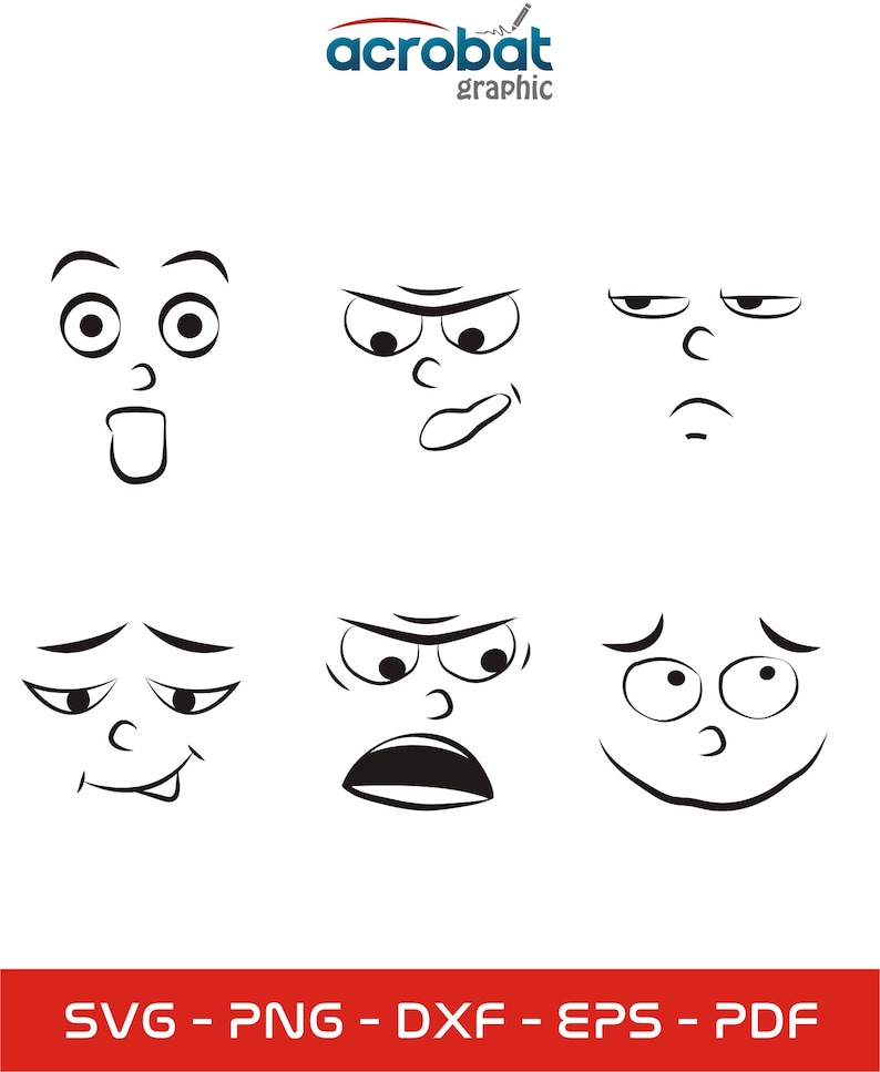 Facial Expressions Pack, Facial Expressions Shapes, Facial Expressions ...