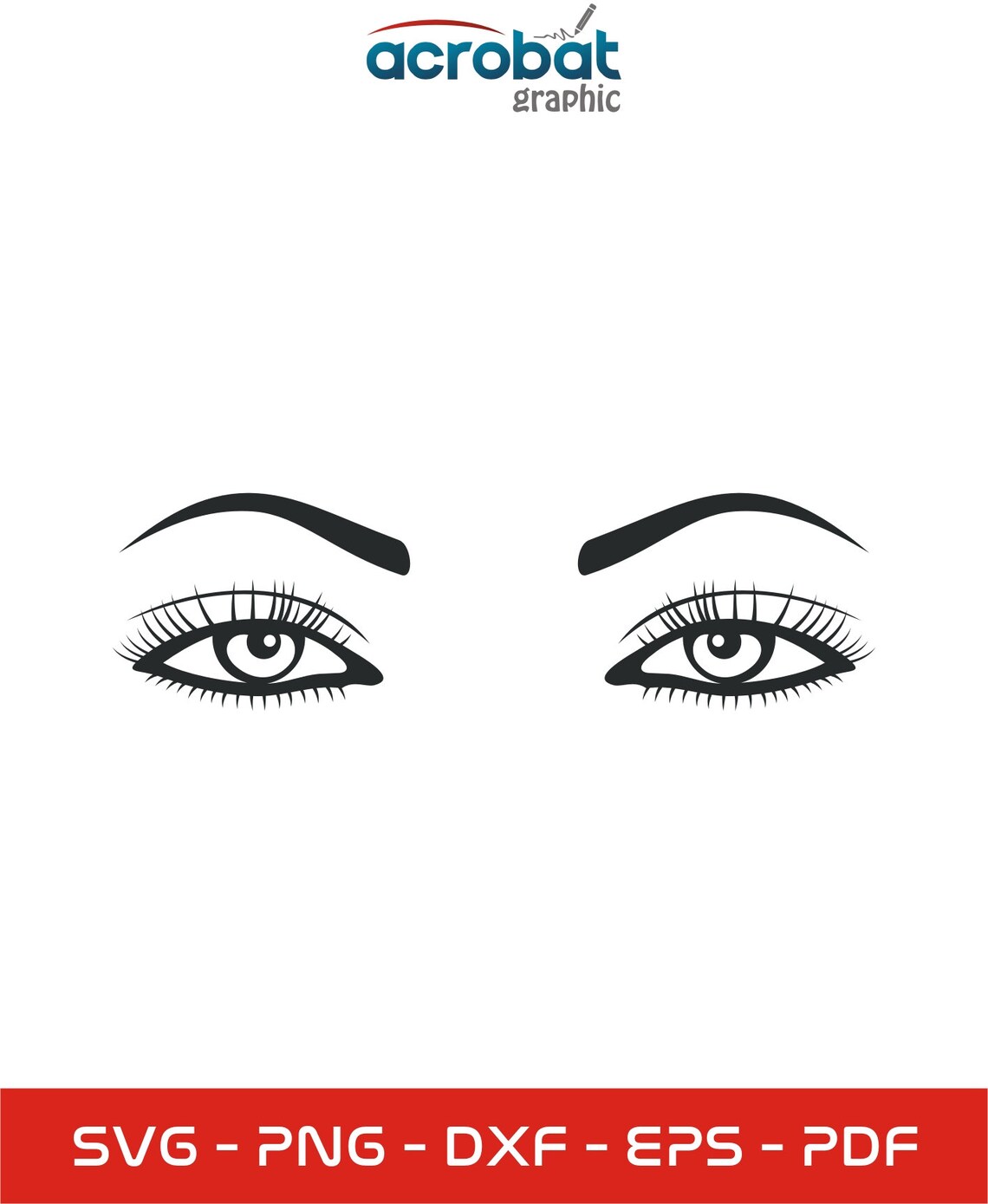 Eye Drawing, Eye Silhouette Monogram, Eye Print Laser Cut File, Eye ...