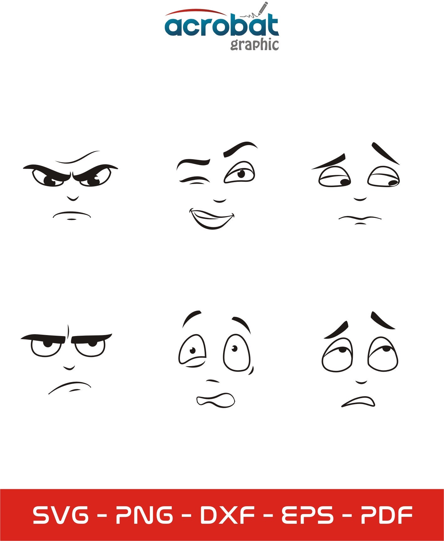 Facial Expressions Pack, Facial Expressions Shapes, Facial Expressions ...