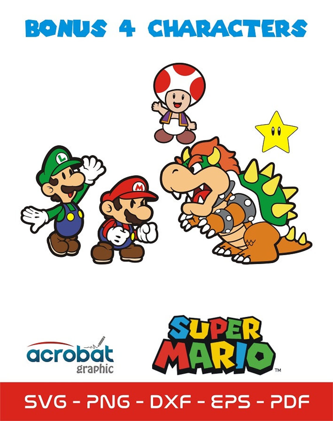 Super Mario Font SVG, Super Mario Alphabet, Mario Alphabet Laser Cut ...