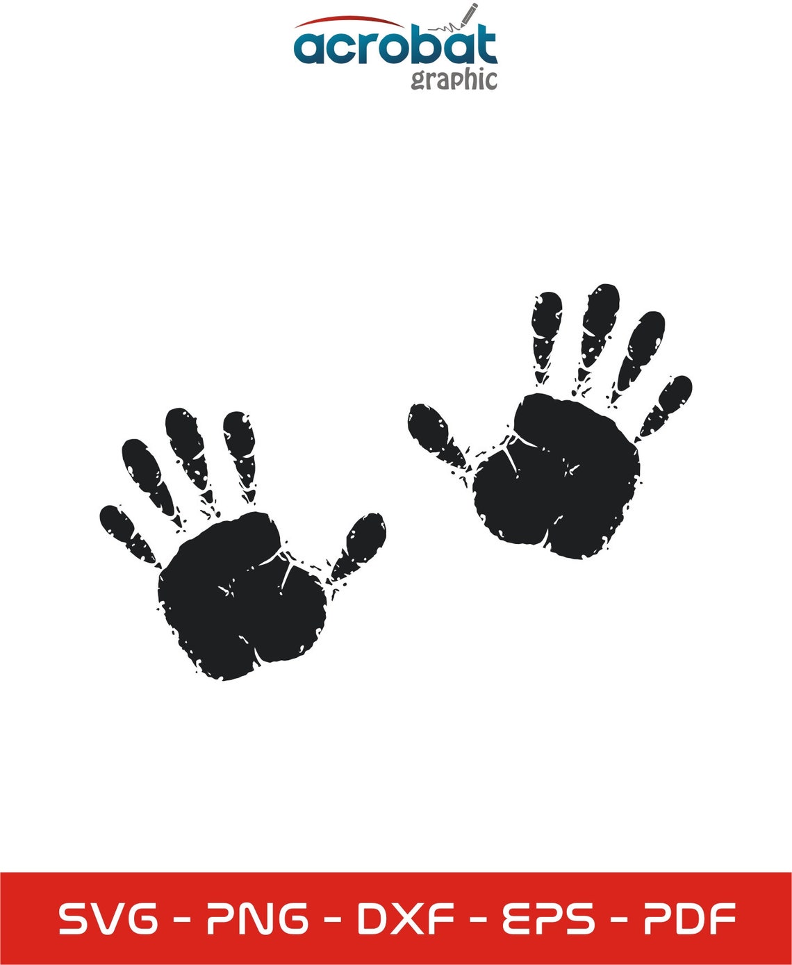 Baby Handprint SVG, Baby Handprint Clipart, Newborn Hand Print, Baby ...