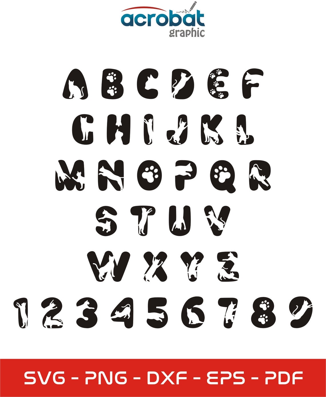 Animals Font SVG, Animals Alphabet, Animals Alphabet Laser Cut, Font ...