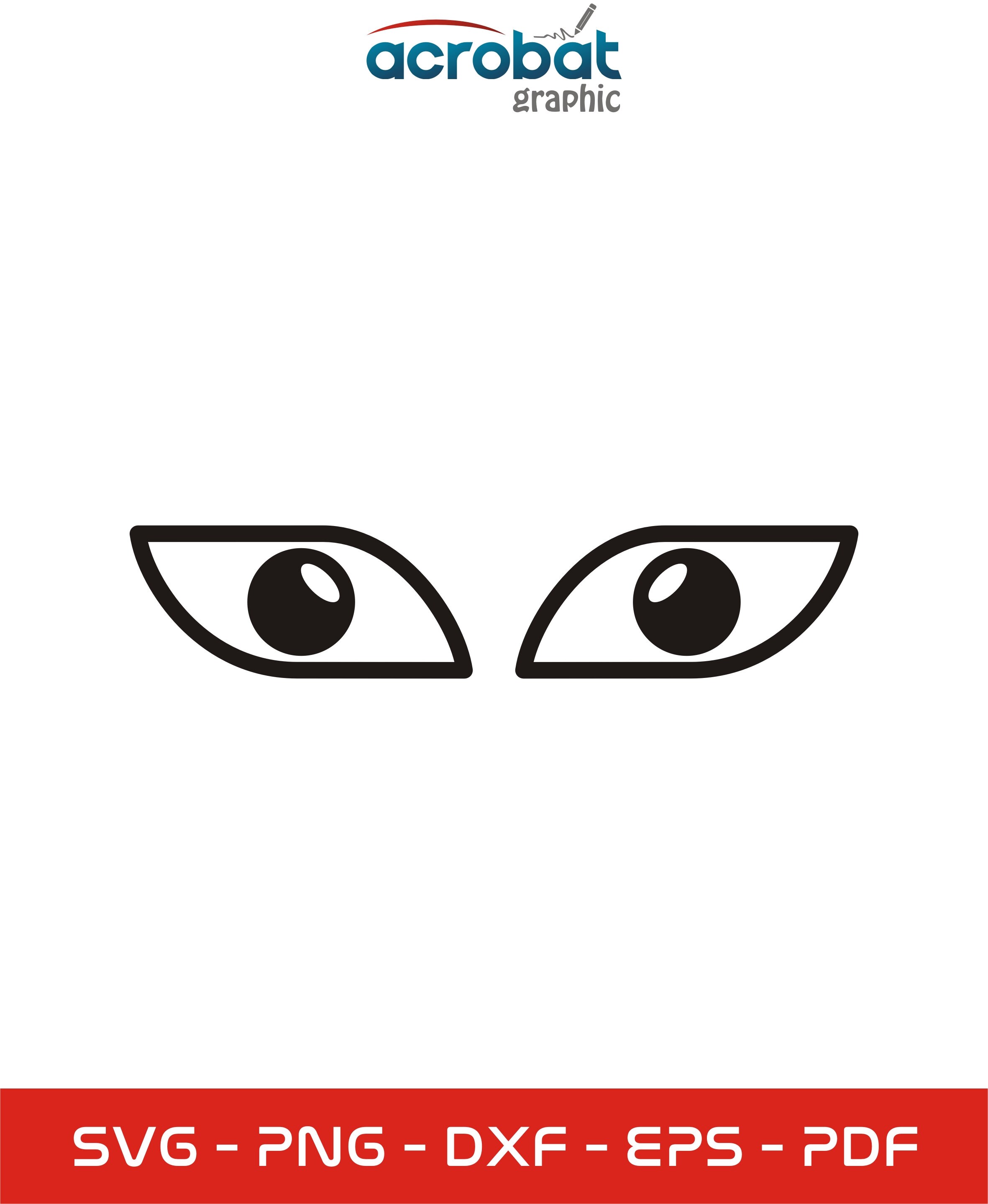 Eye Drawing, Eye Silhouette Monogram, Eye Print Laser Cut File, Eye ...