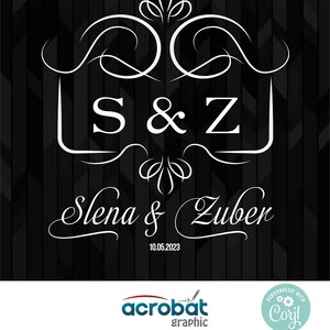 Editable Wedding Monogram, Invitation Logo, Wedding Logo, Wedding Stamp ...