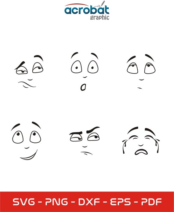 Facial Expressions Pack Facial Expressions Shapes Facial - Etsy