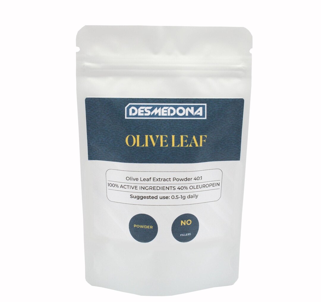 Olive Leaf Extract Powder 40% Oleuropein, Vegan Natural, High Strength ...