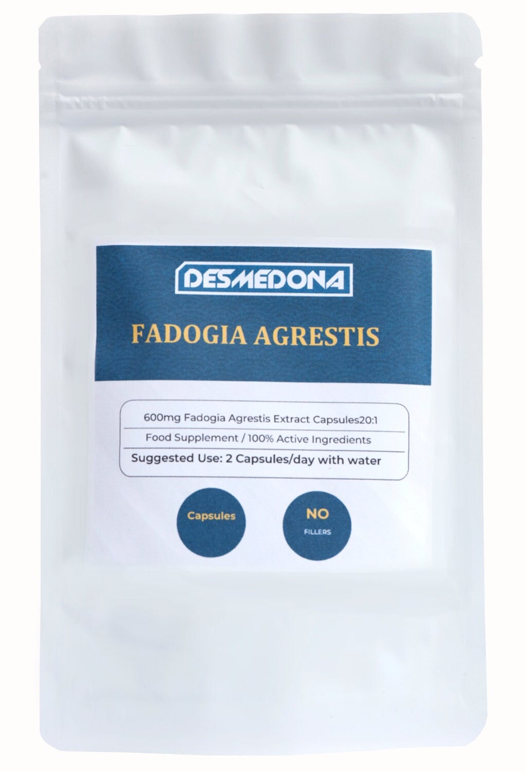 Fadogia Agrestis Capsules 600mg, Extract 20:1, Daily 24000mg, HPMC ...