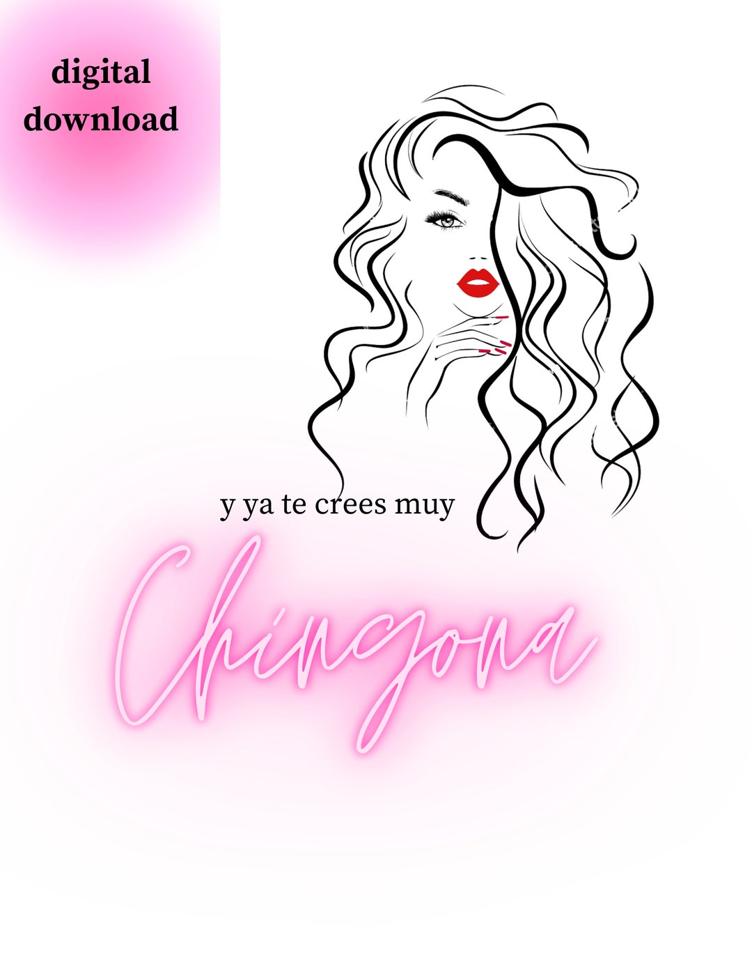 Chingona Art| Latina Art| Hispanic Digital Art | - Etsy