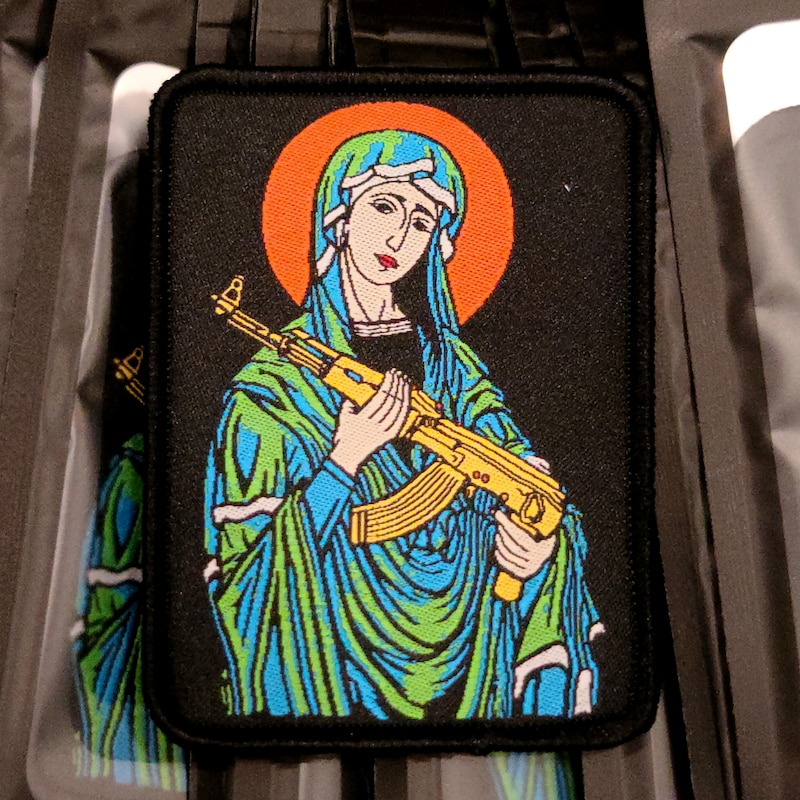 Virgin Mary Patch Velcro - Etsy