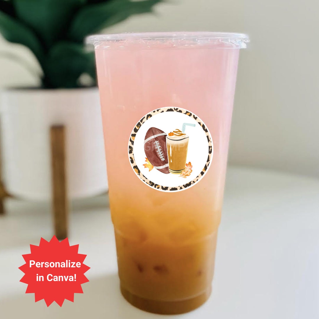 Football and Pumpkin Spice Loaded Tea Design, Football PSL Sticker ...