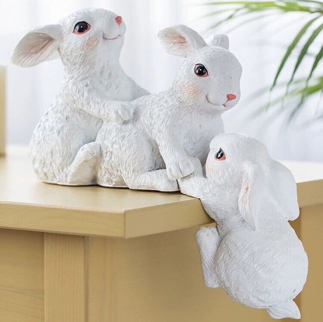 Shaer Three Little White Rabbits DIY Creative Resin - Etsy