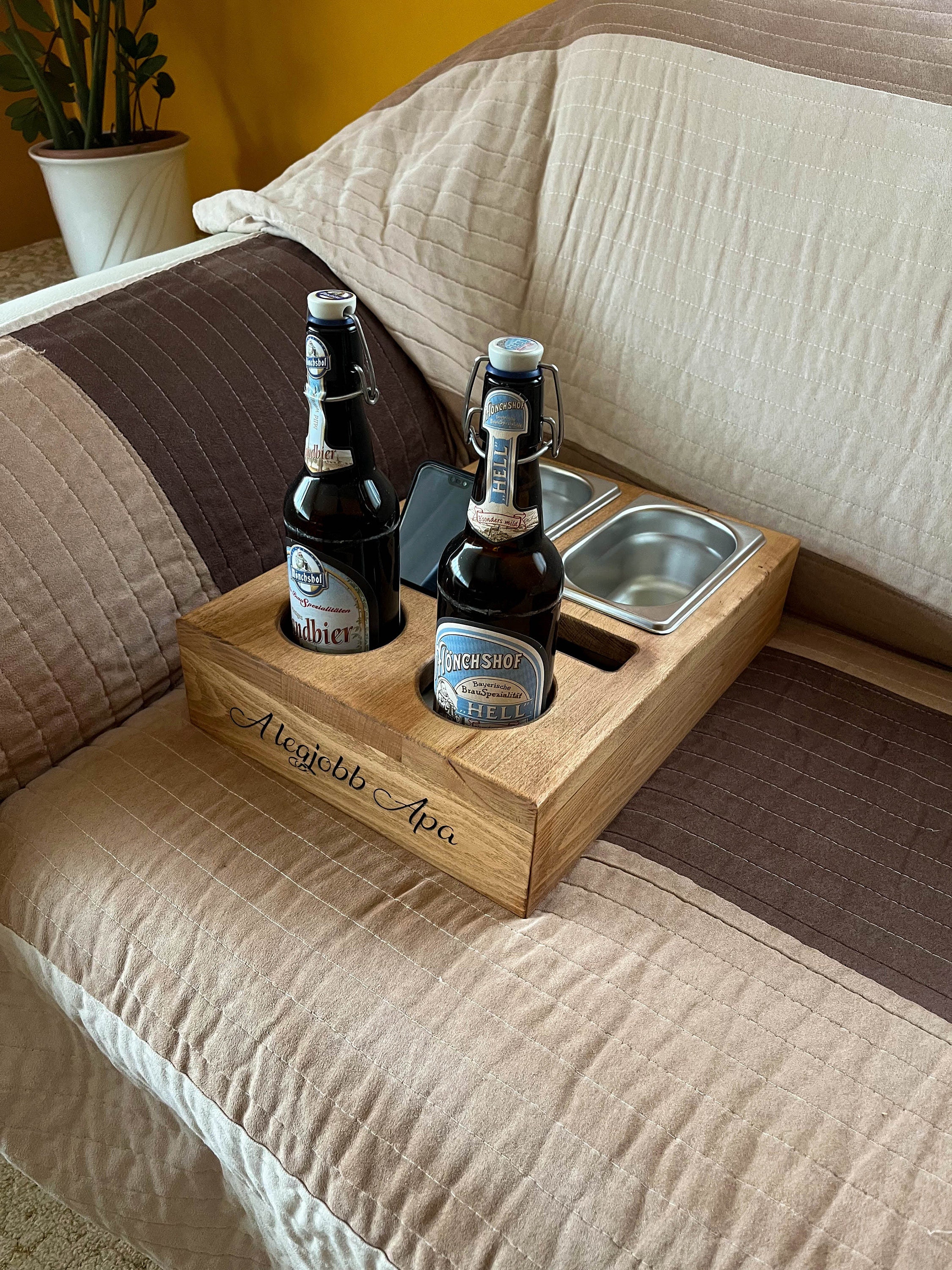 Personalized Sofa Butler - Couch Tray - the Gift for Men Made of Beech ...