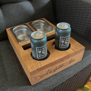 Personalized Sofa Butler - Couch Tray - the Gift for Men Made of Beech ...