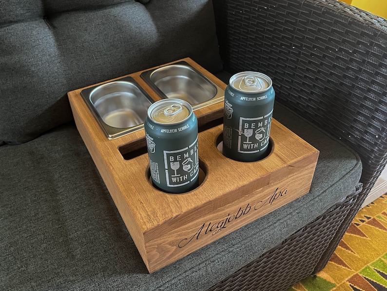 Personalized Sofa Butler - Couch Tray - the Gift for Men Made of Beech ...