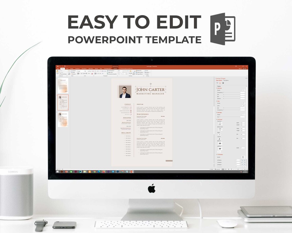 Professional Modern Resume Template, CV Template, Clean Simple Resume ...
