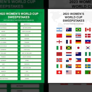 2023 Women's Fifa World Cup Sweepstake Kit Fifa 2023 - Etsy Canada