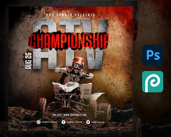 ATV Flyer 4 Wheeler Invitation Dirt Bike Race Race Flyer - Etsy