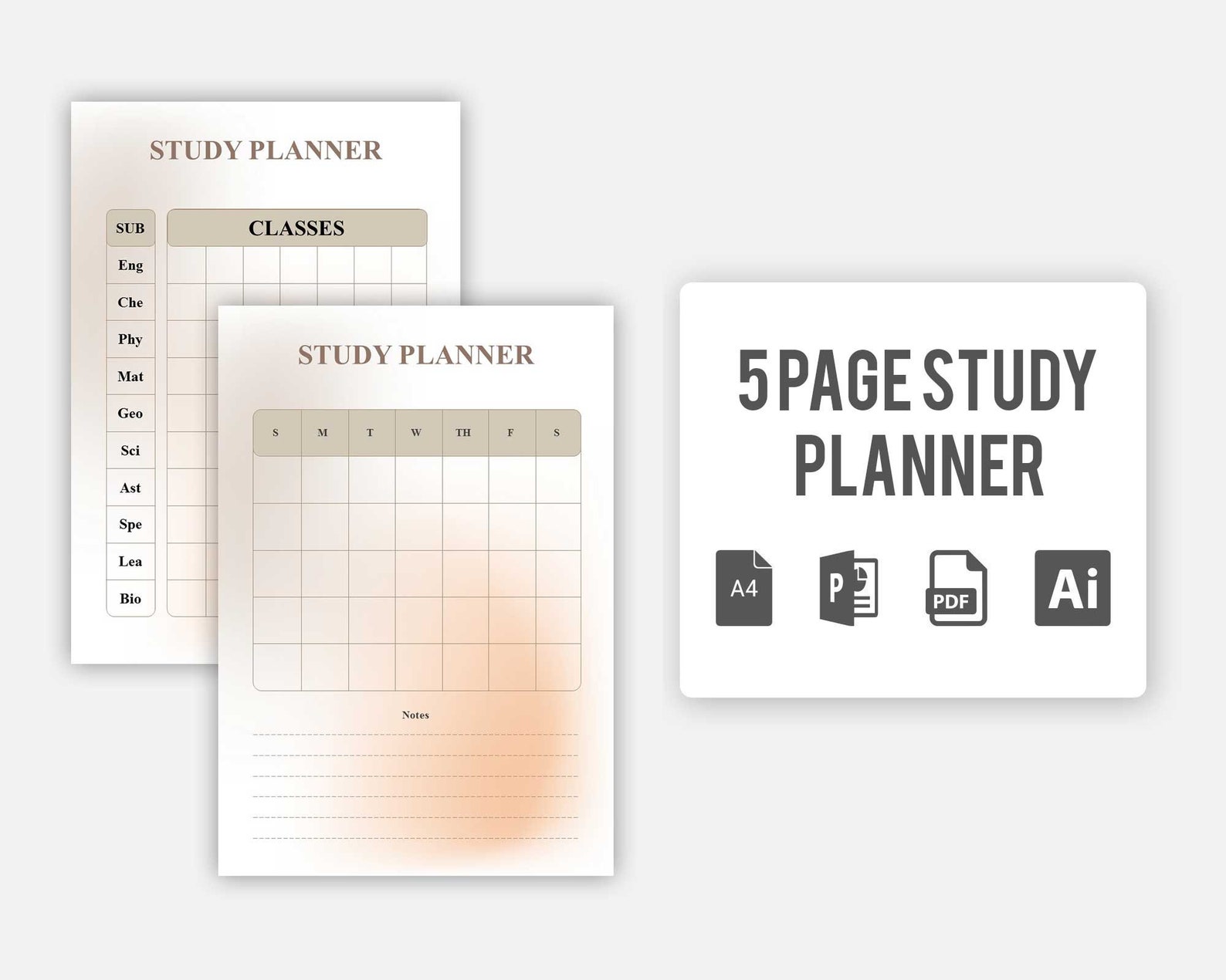 Monthly Planner Study Planner Student Planner Printable - Etsy