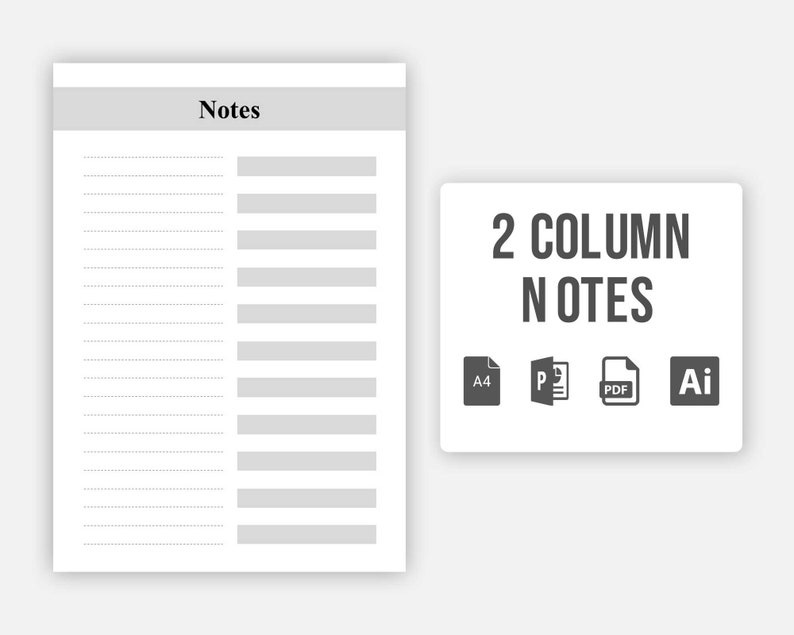 Blank Notes Printable Checklist Daily Planner Organizer - Etsy