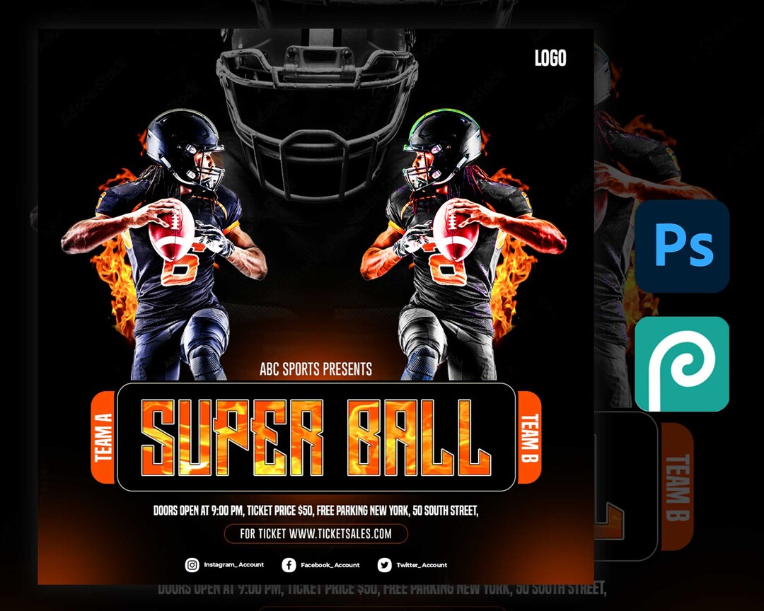 Football Game Flyer, Football Stadium, Super Bowl, Sunday Match, Sports ...