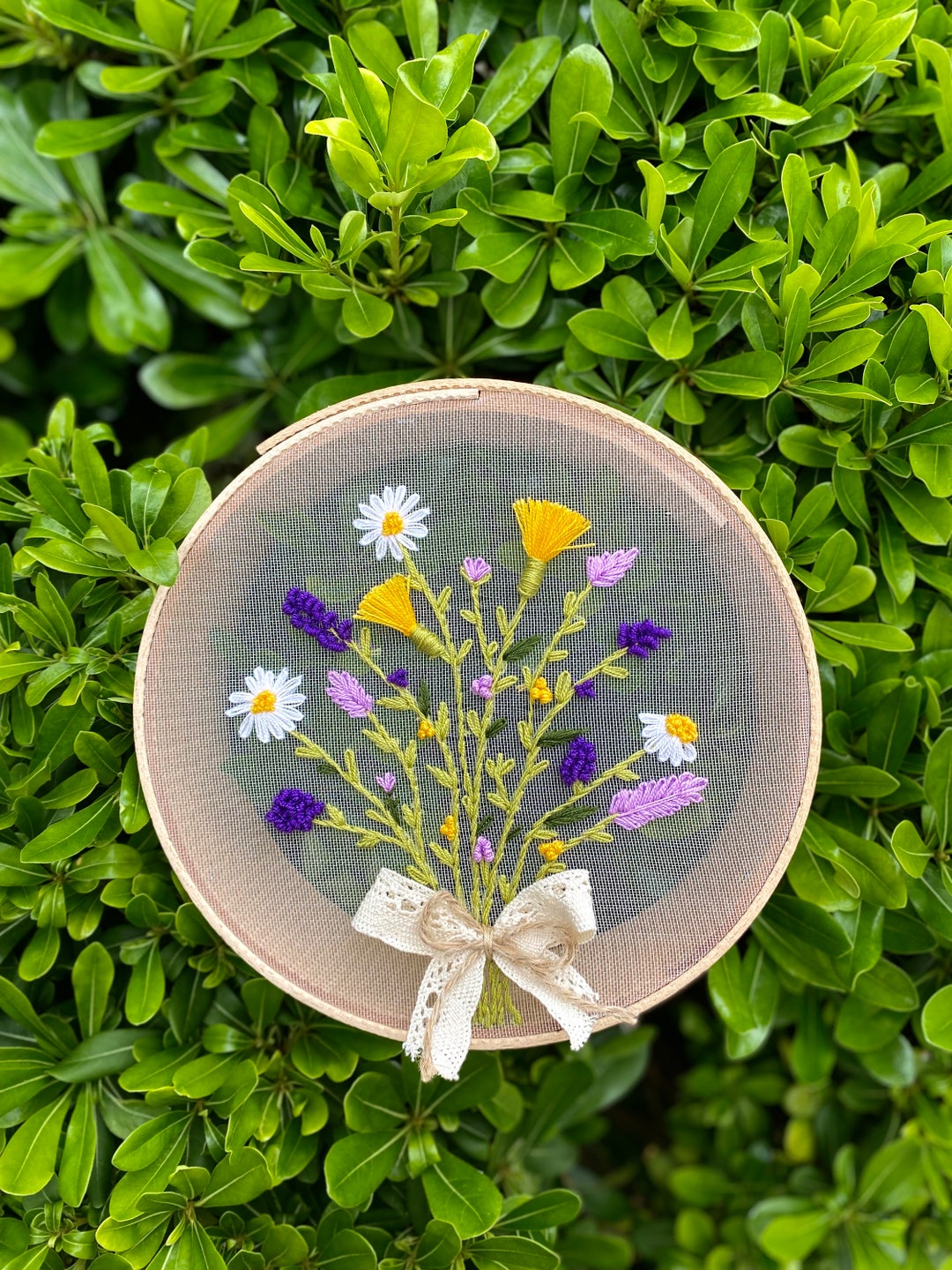 Embroidery Home Decor, Wall Hanging, Flour Sieve Wall Decor , Decorated ...