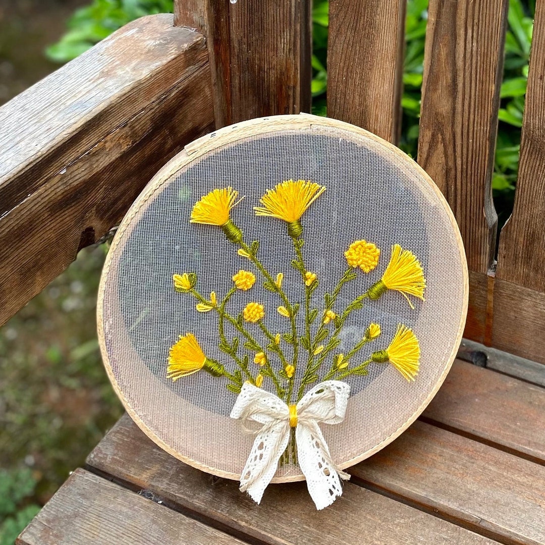 Embroidery Home Decor, Wall Hanging, Flour Sieve Wall Decor , Decorated ...