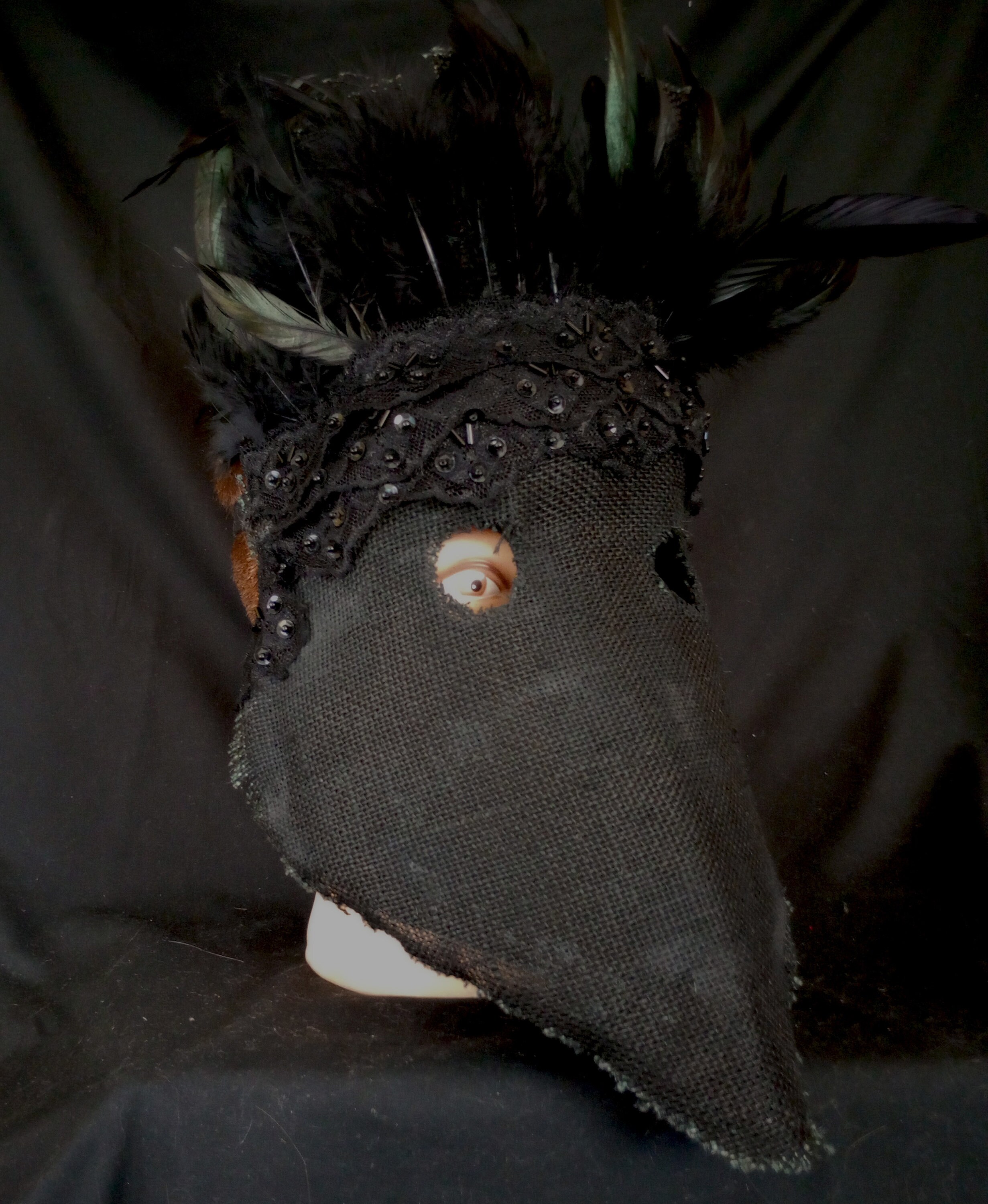 Plague Doctor Raven Mask Goth Raven Creepy Crow Mask Halloween ...