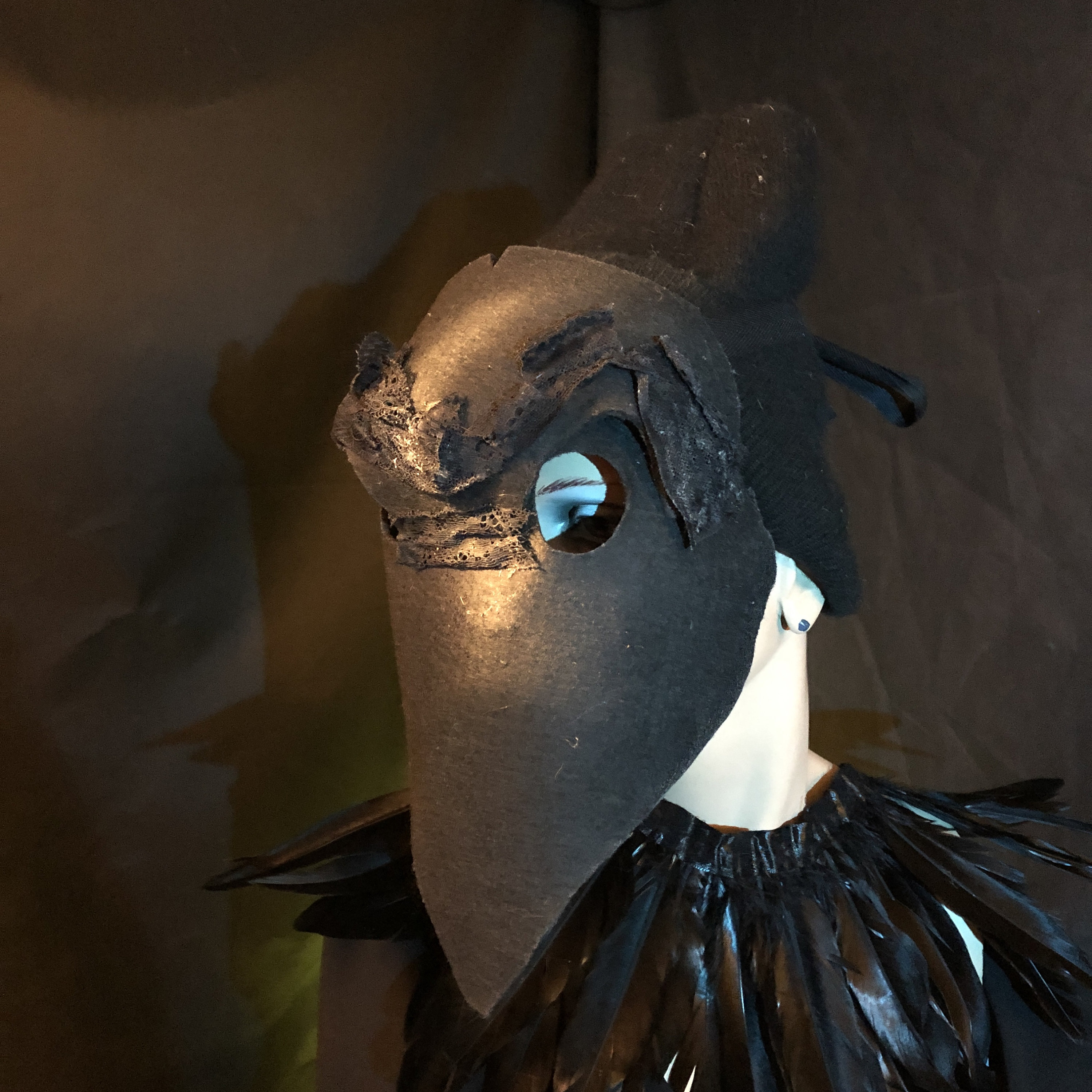 Plague Doctor Raven Mask Goth Raven Creepy Crow Mask Halloween ...