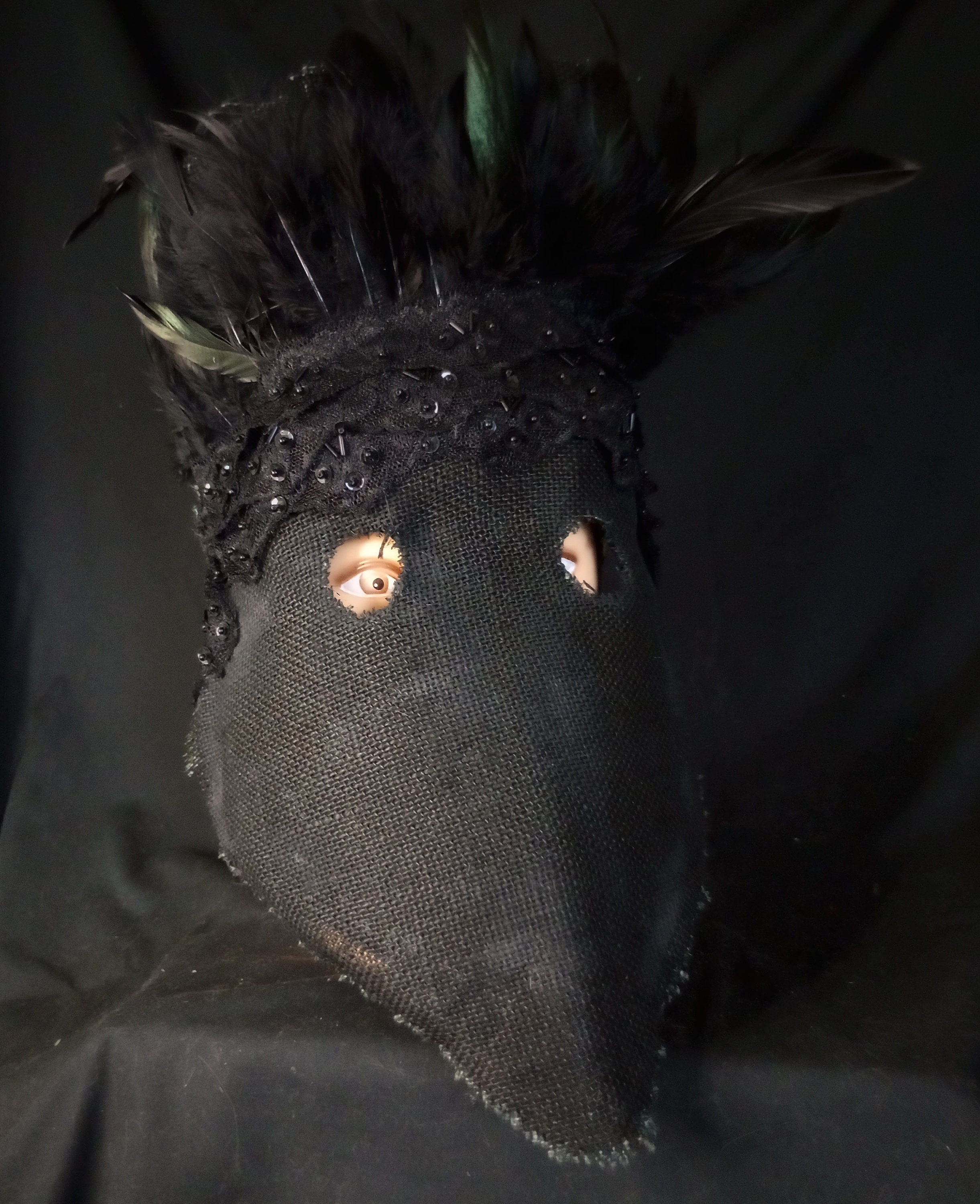 Plague Doctor Raven Mask Goth Raven Creepy Crow Mask Halloween ...