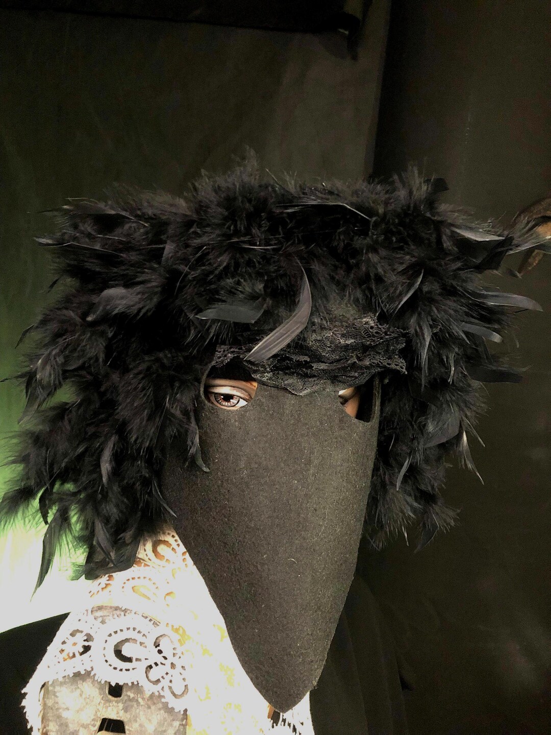 Plague Doctor - Raven Mask - Goth Raven Creepy Crow Mask - Halloween ...