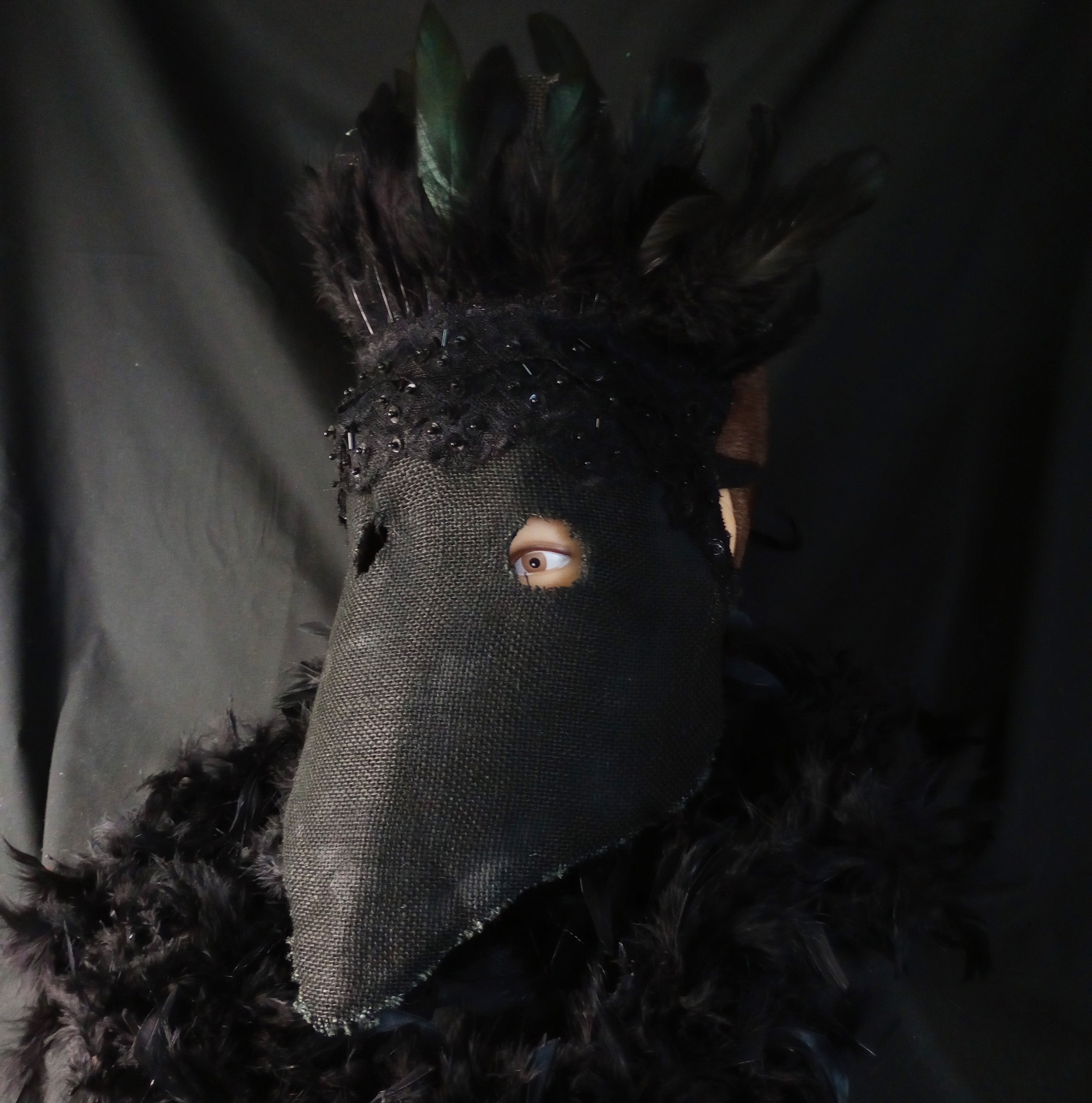 Plague Doctor Raven Mask Goth Raven Creepy Crow Mask Halloween ...