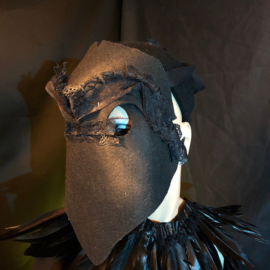 Plague Doctor Raven Mask Goth Raven Creepy Crow Mask Halloween ...