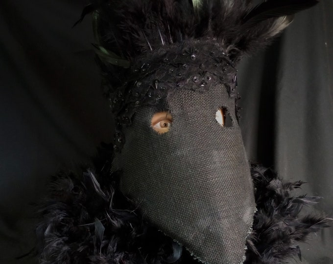 Plague Doctor - Raven Mask - Goth Raven Creepy Crow Mask - Halloween ...