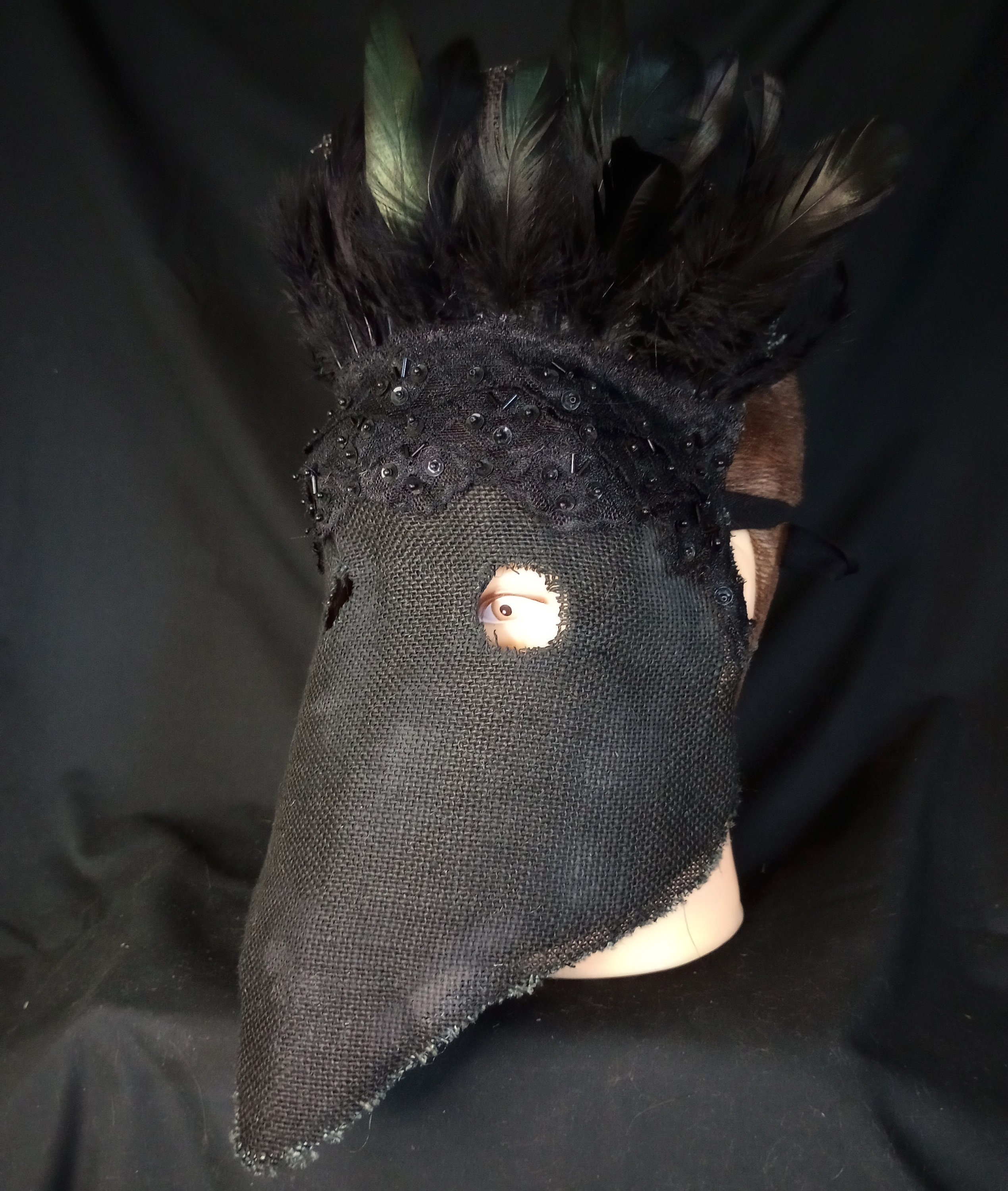 Plague Doctor Raven Mask Goth Raven Creepy Crow Mask Halloween ...