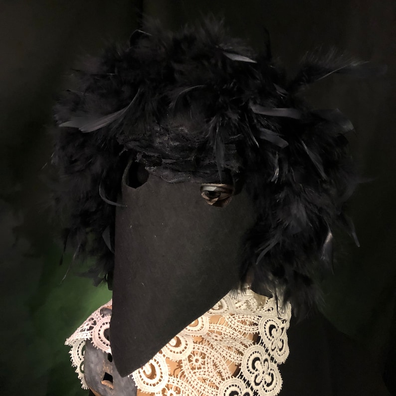 Plague Doctor Raven Mask Goth Raven Creepy Crow Mask - Etsy