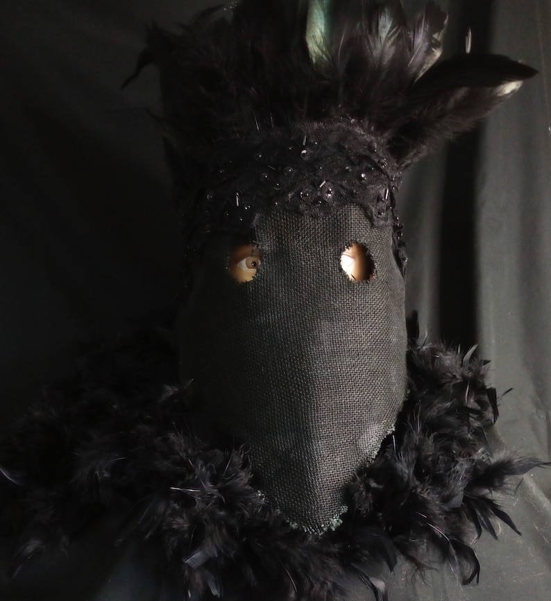 Plague Doctor Raven Mask Goth Raven Creepy Crow Mask Halloween ...