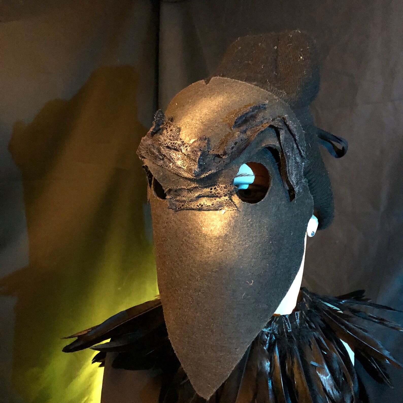 Plague Doctor Raven Mask Goth Raven Creepy Crow Mask Halloween ...