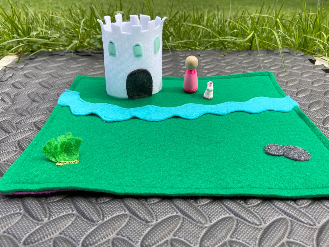 Castle and Moat Playscape/princess Felt Play Mat/small World Play Mat ...