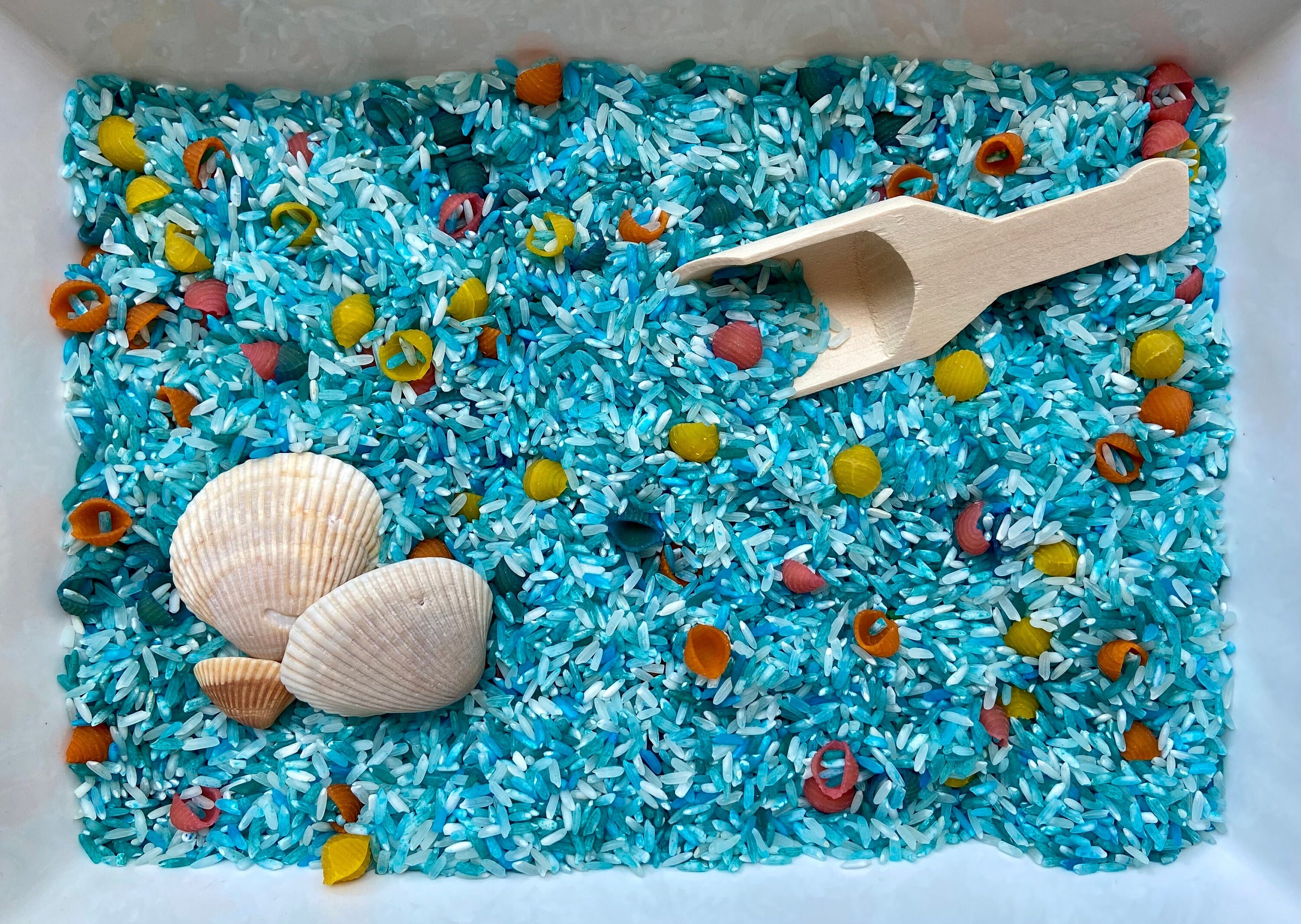 Ocean Sensory Filler, Colored Rice Filler, Filler for Sensory Bins - Etsy