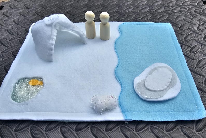 Arctic Felt Play Mat: Igloo, Iceberg & Peg Dolls - Etsy