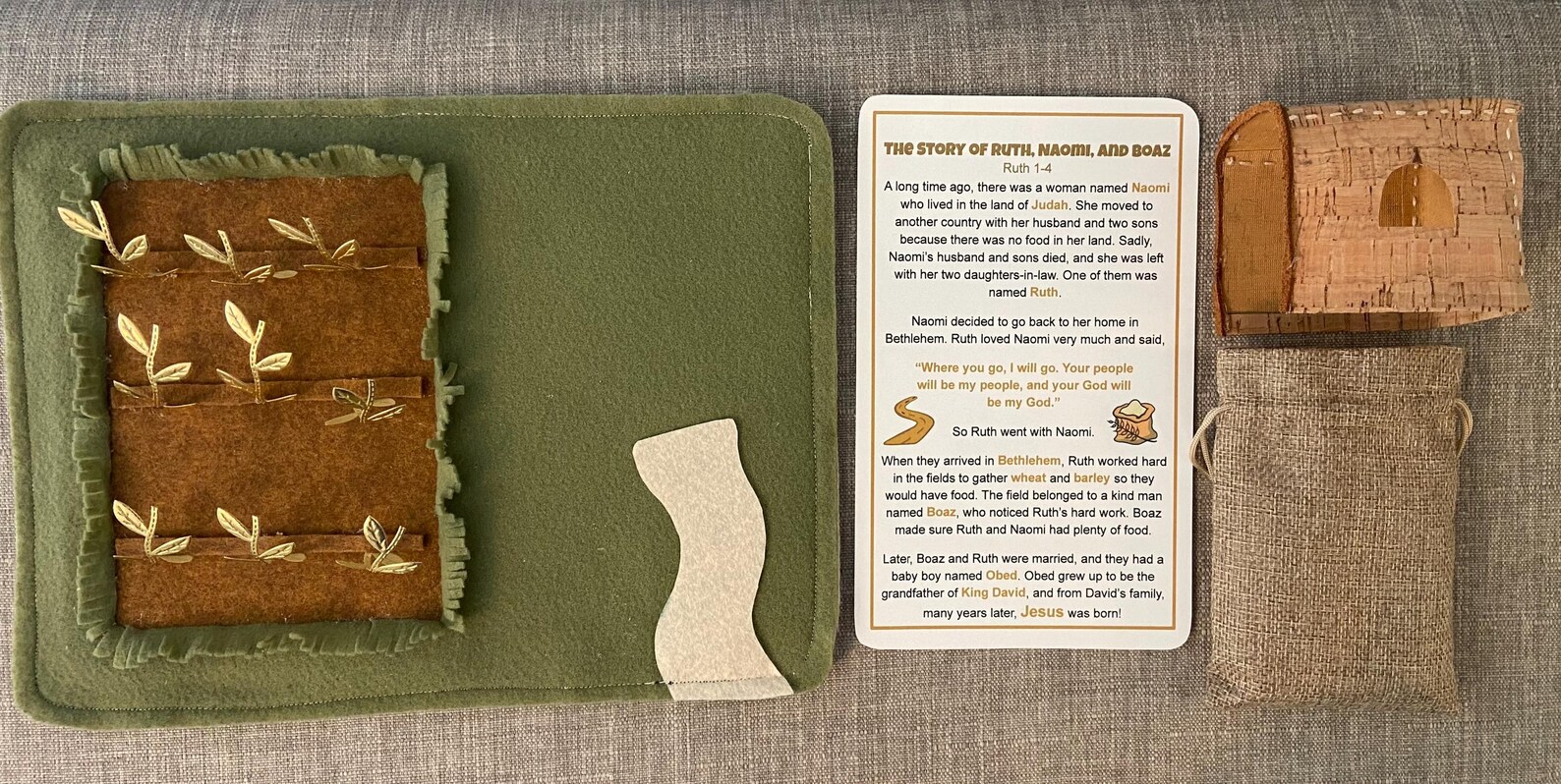 Ruth and Naomi Feltscape: Bible Story and Playmat for Small World Play ...