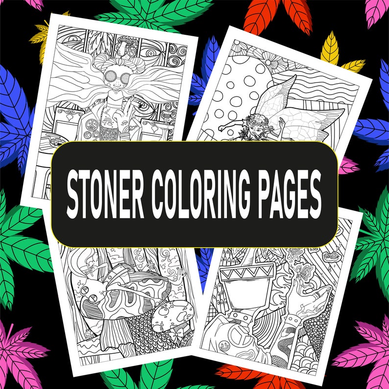 Stoner Coloring Book Stoner Coloring Books Stoner Coloring - Etsy