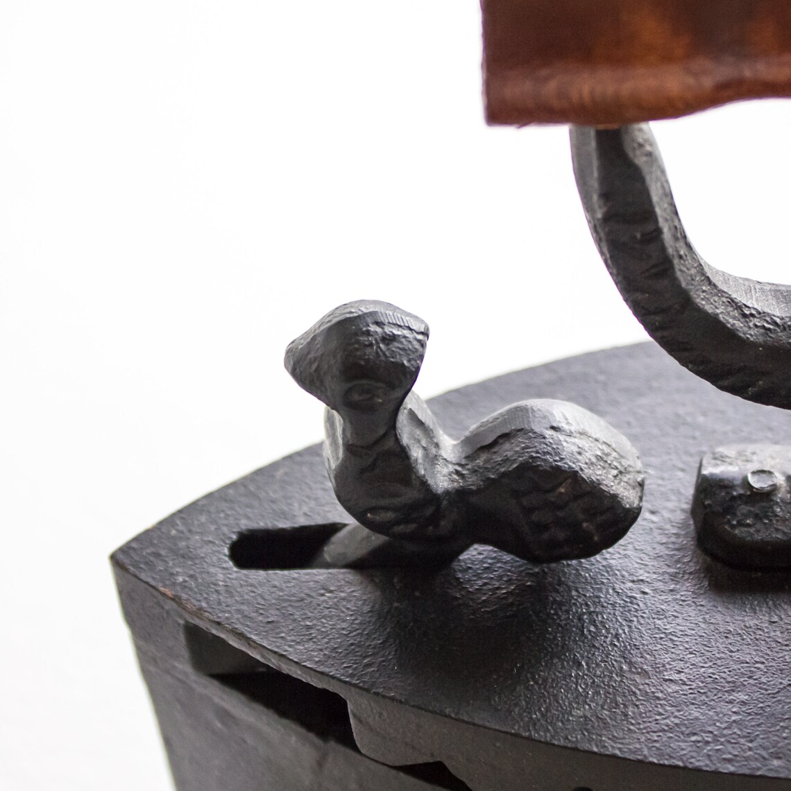Vintage Antique Coal Fired Clothes Iron Hand Forged Cast Iron Made in ...