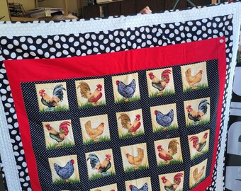 Rooster Quilt - Etsy