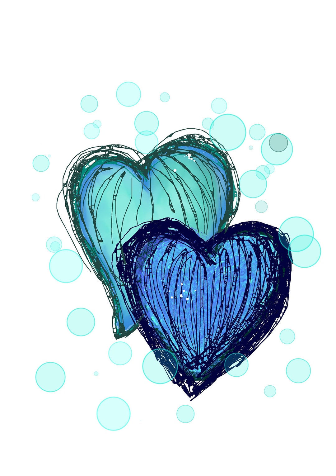 Web Heart, Blue Anime Bubble Heart, Anime Fantasy SVG, PNG, JPG - Etsy