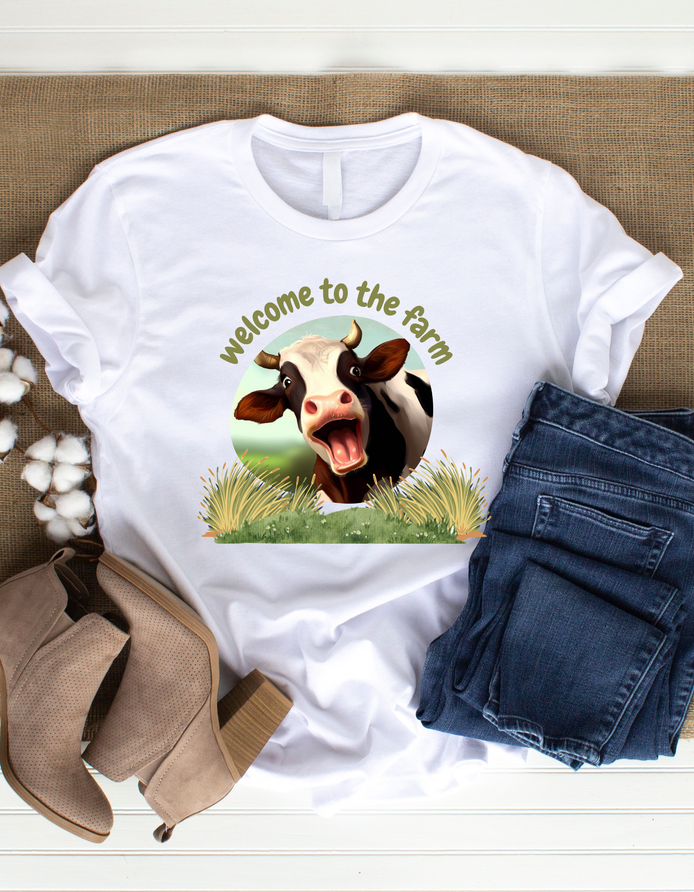 Laughing Cows Prints, Funny Farm Cows, Smiling Cow, Happy Heifer Printable, Farm Cows, Funny ...
