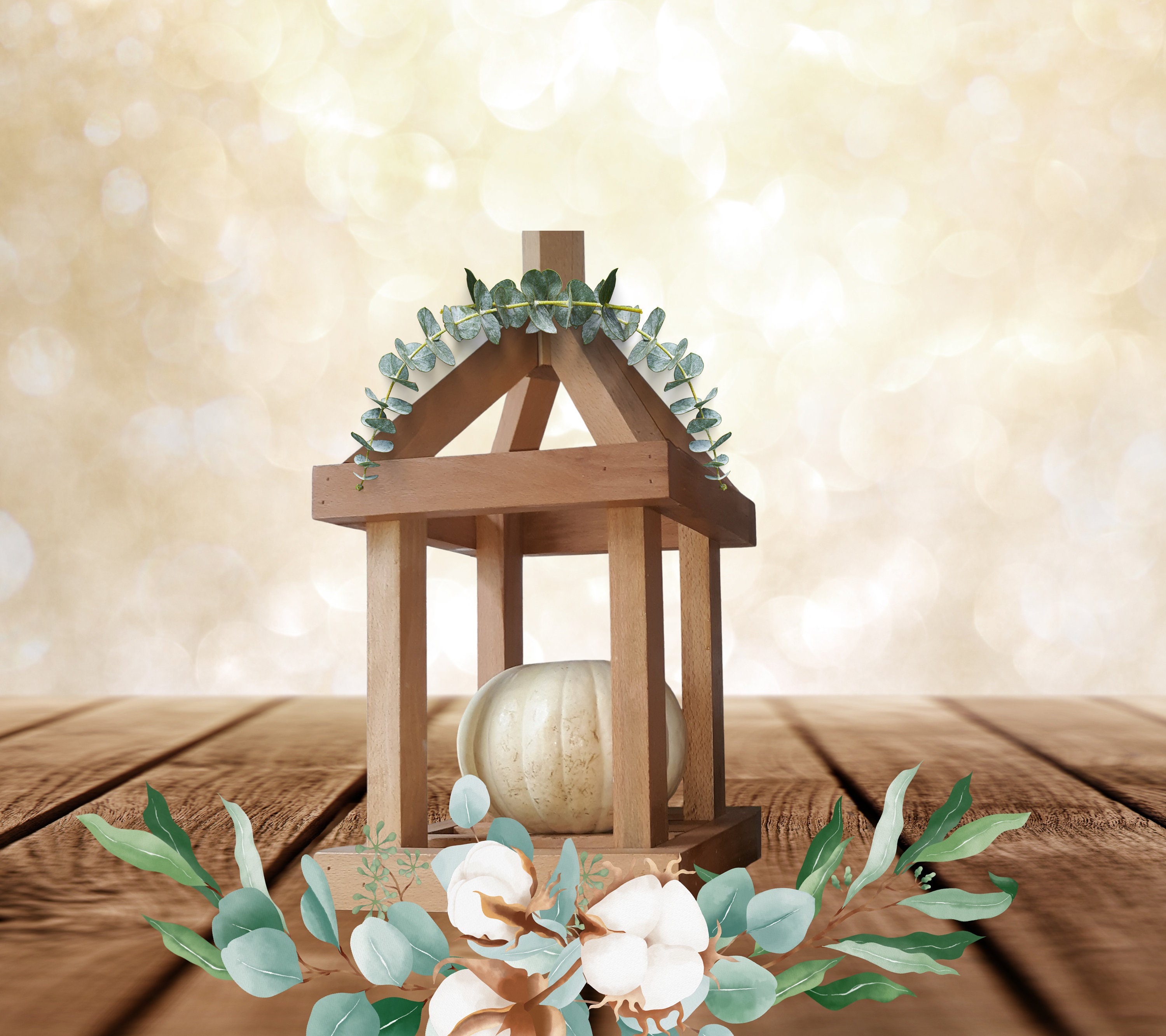 Large Reclaimed Wood Lanterns, Cottage Core Wedding Centerpieces ...